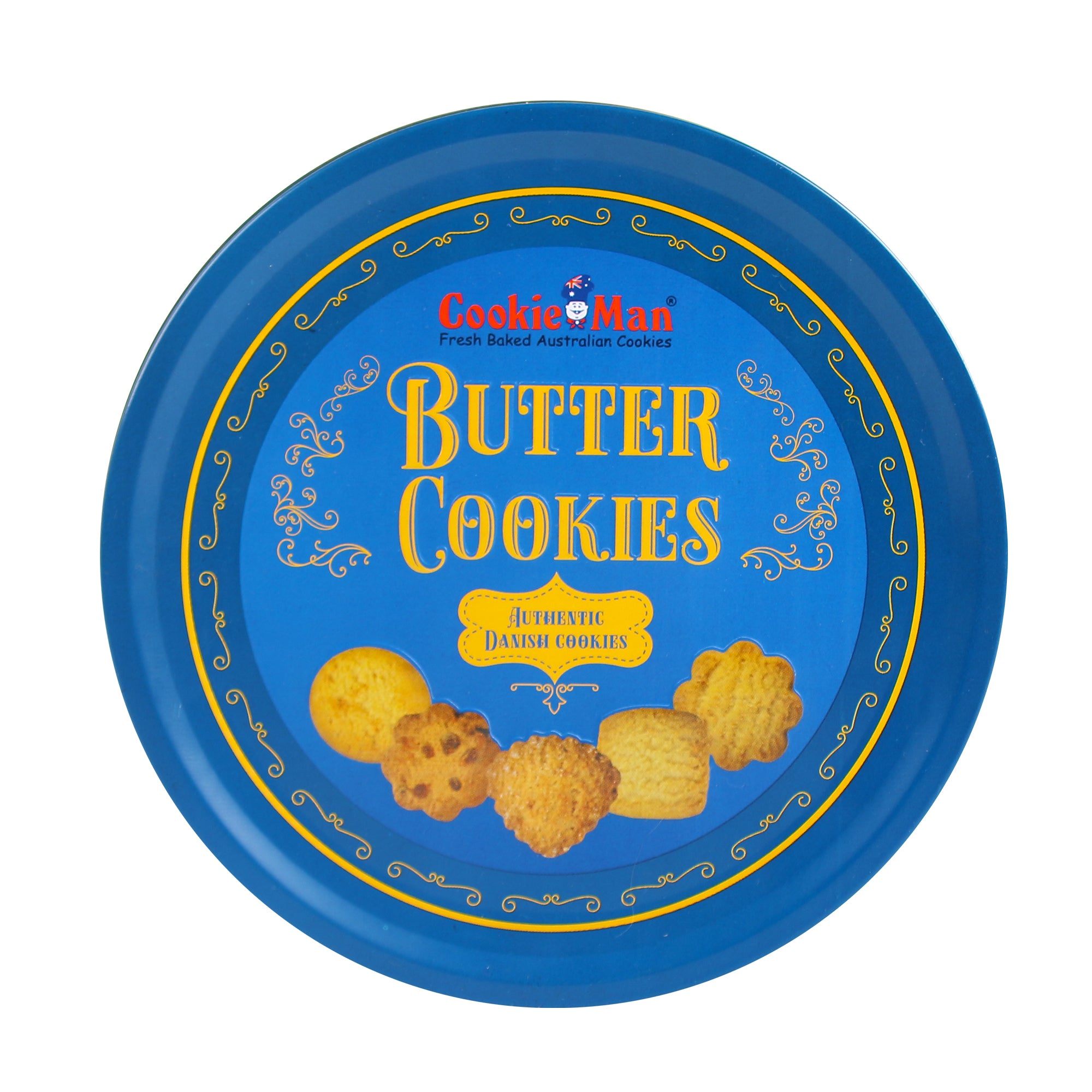 CookieMan - Authentic Danish Butter Cookies In Iconic Blue Tin - 330g